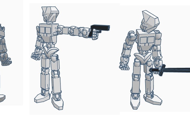 3D design action figure - Tinkercad