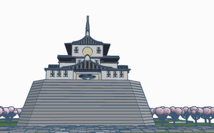3D design Japanese Castle - Tinkercad