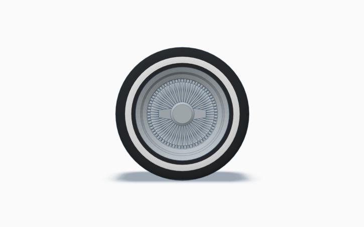 3D design Lowrider wire wheel - Tinkercad