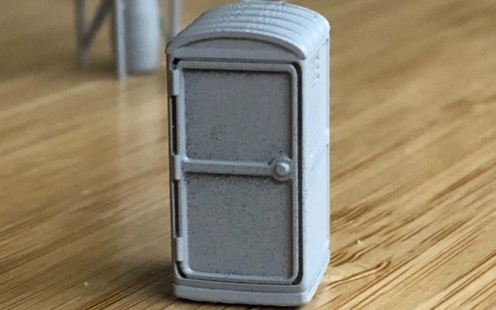 3D design Ho Scale Portable toilet - Tinkercad