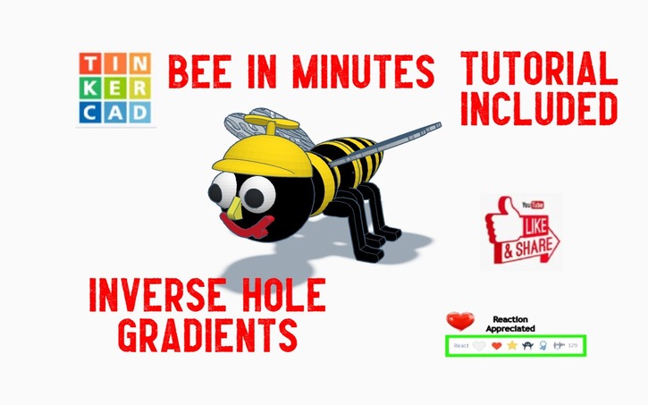 3D design bee with tutorial - Tinkercad