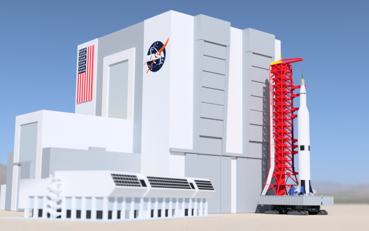 3D design NASA Vehicle Assembly Building - Tinkercad