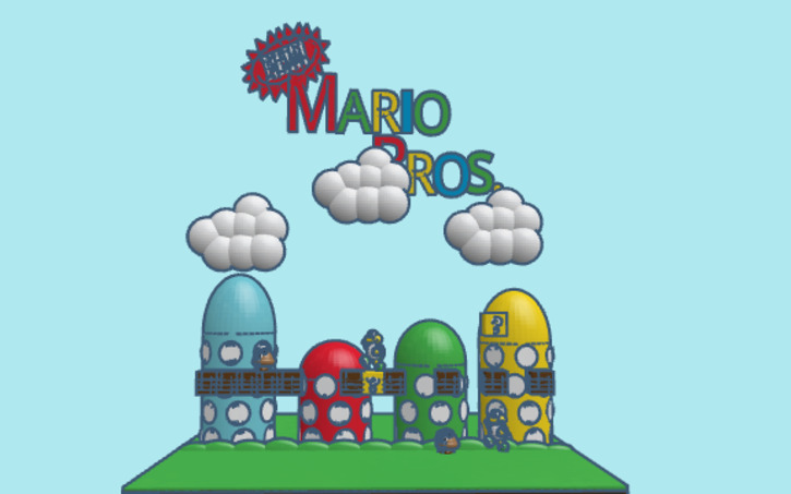 3D design New! Super Mario Bros. Wii Background - Tinkercad