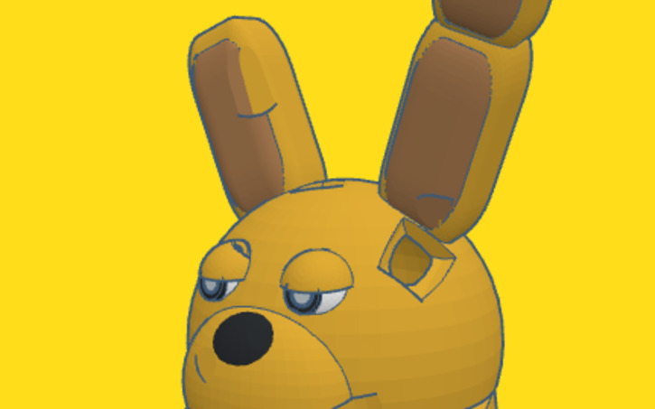 3D design springtrap helmet - Tinkercad