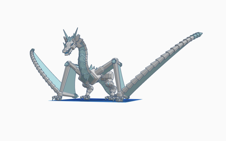 3D design Blizzard Frost Fang - The Snow Dragon - Tinkercad