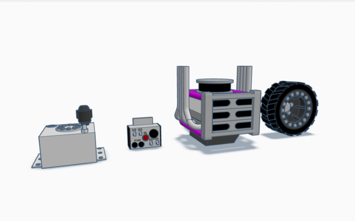 3D design Demo derby parts - Tinkercad