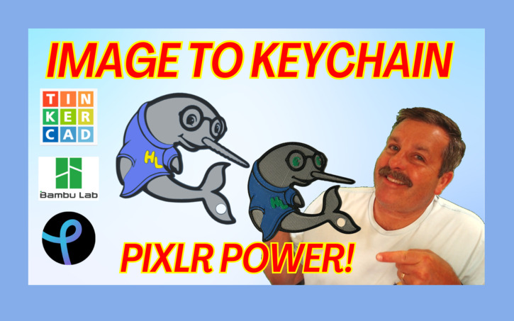 3D design Pixlr Image to Key Chain Tutorial - Tinkercad