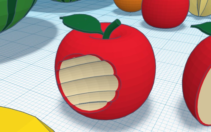 3D design Sliceable Fruit - Tinkercad