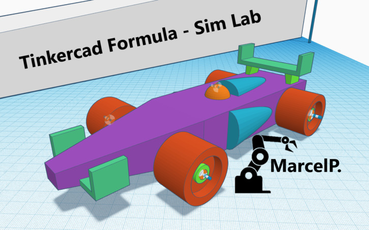 3D design Tinkercad Formula - Sim Lab - Tinkercad