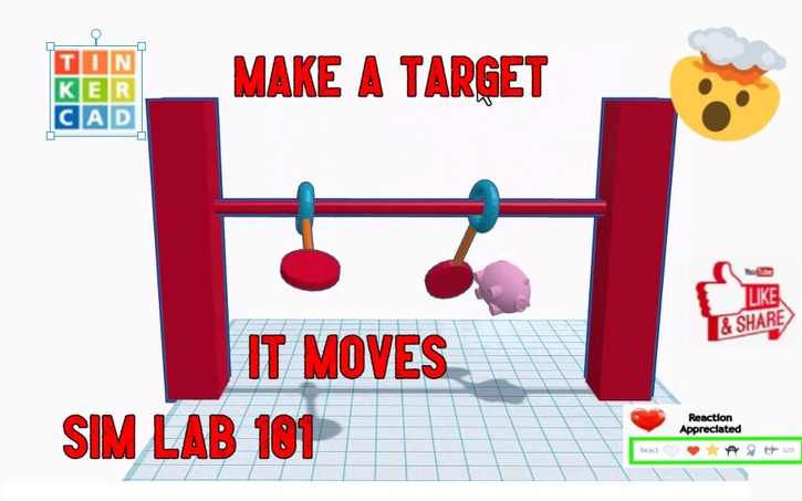 3d Design Sim Lab Make A Target Lesson 1 Tinkercad