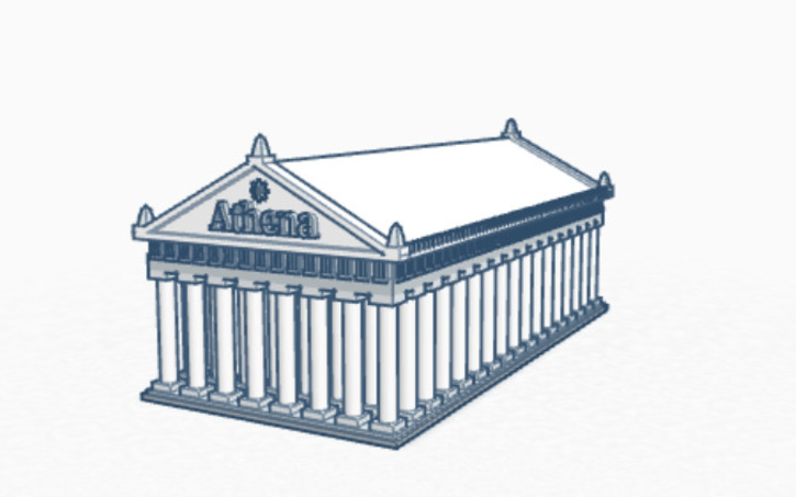 3D design Parthenon - Tinkercad