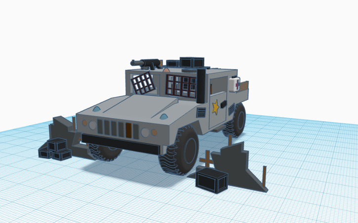 3D design Cyberpunk Assault Vehicle - Tinkercad