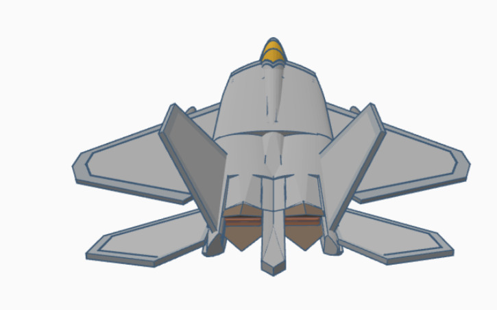 3D design Lockheed Martin F-22 Raptor - Tinkercad