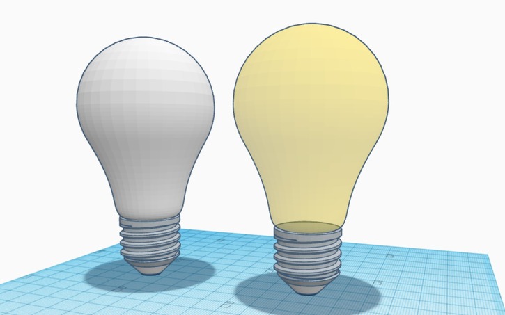 3D design Light Bulb A Series - Tinkercad