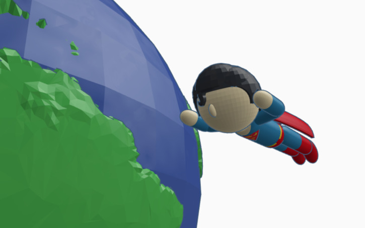 3D design Superman (Sim Lab) - Tinkercad