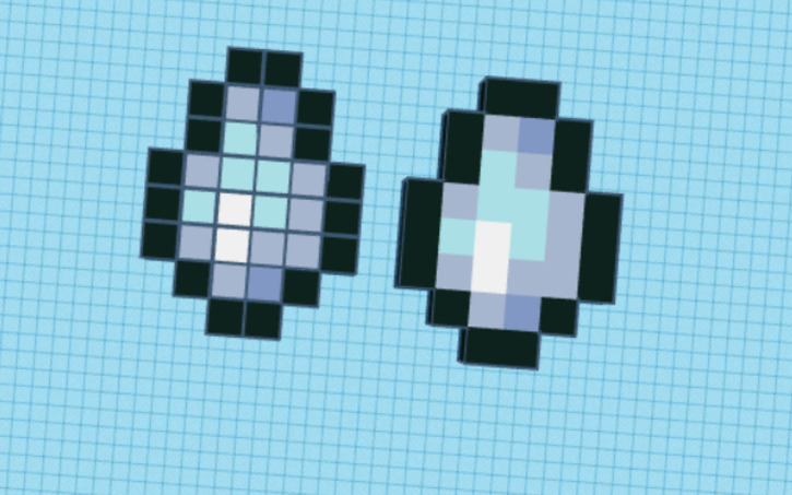 3D design Minecraft ghast tear - Tinkercad