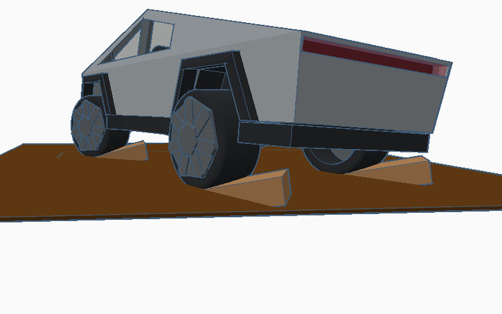3D design Tesla Cybertruck - Tinkercad
