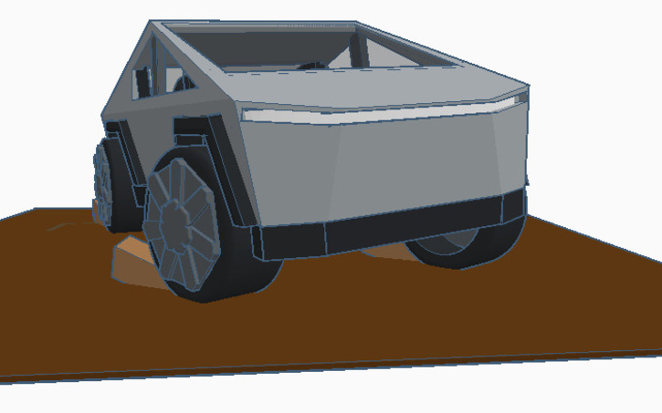 3D design Tesla Cybertruck - Tinkercad