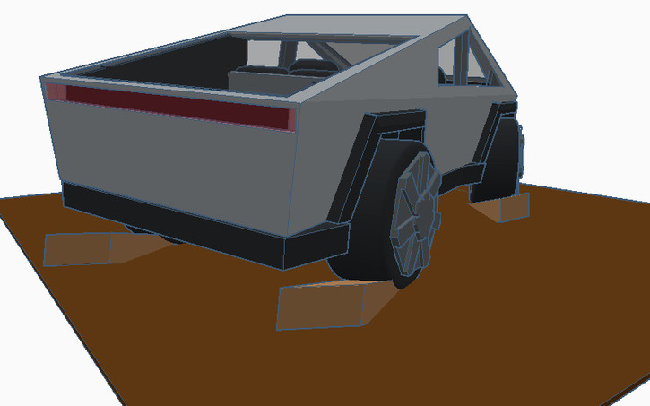3D design Tesla Cybertruck - Tinkercad