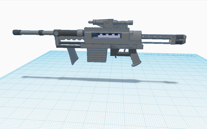 3D design Rifle - Tinkercad