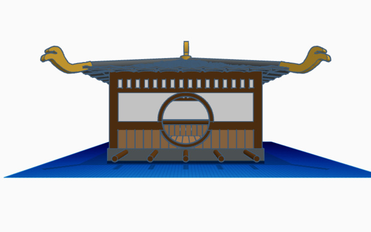 3D design Japanese Style Bird House - Tinkercad