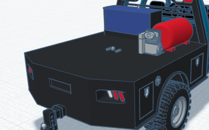 3D design 1990s Chevy 1500 Duramax welding rig - Tinkercad