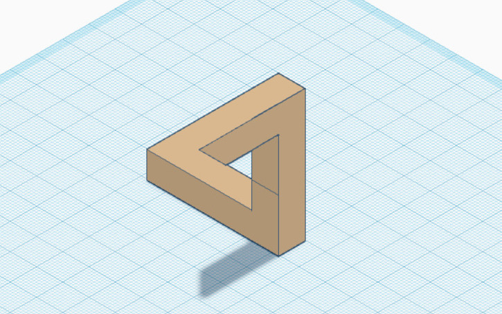3D design Impossible Triangle - Tinkercad