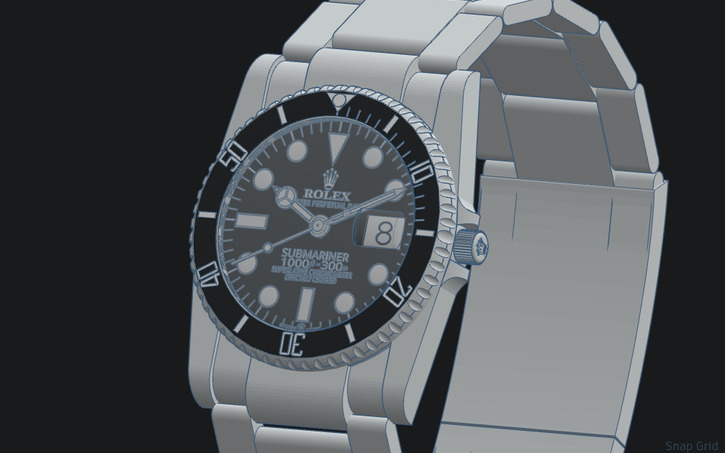 3D design Rolex Submariner Replica - Tinkercad