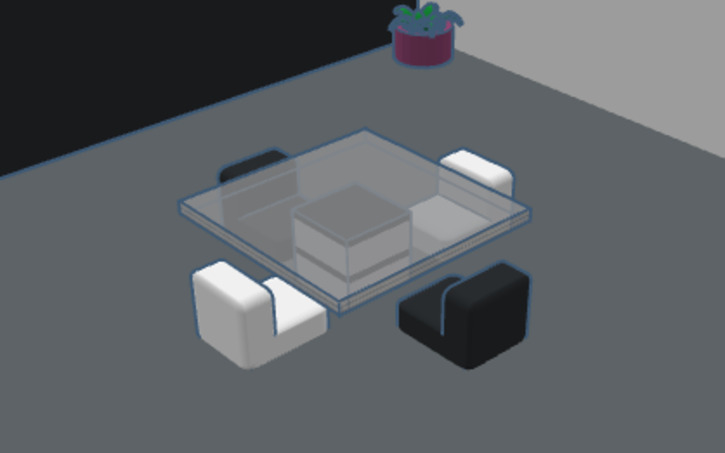 3D design BLACK WHITE MODERN DINING TABLE - Tinkercad