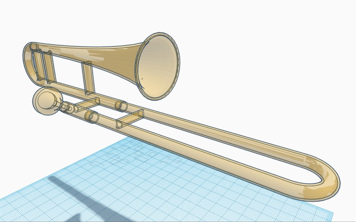 3D design Trombone - Tinkercad