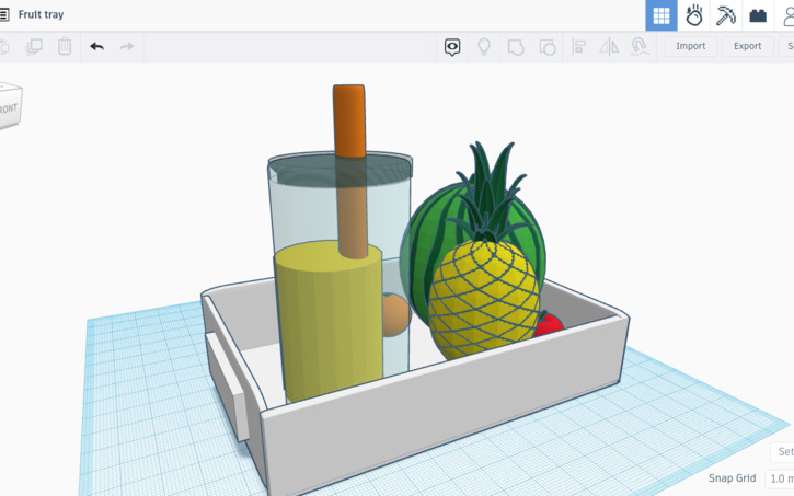 3D design Fruit tray - Tinkercad
