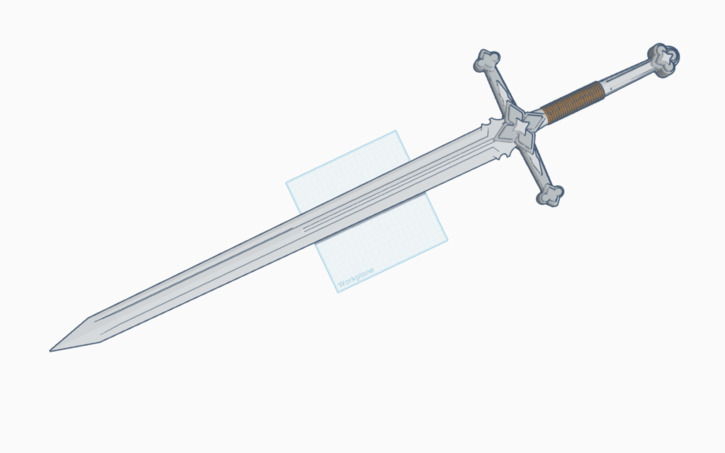 3D design Elven Fantasy Sword - Star of Avalon - March 2025 - Tinkercad