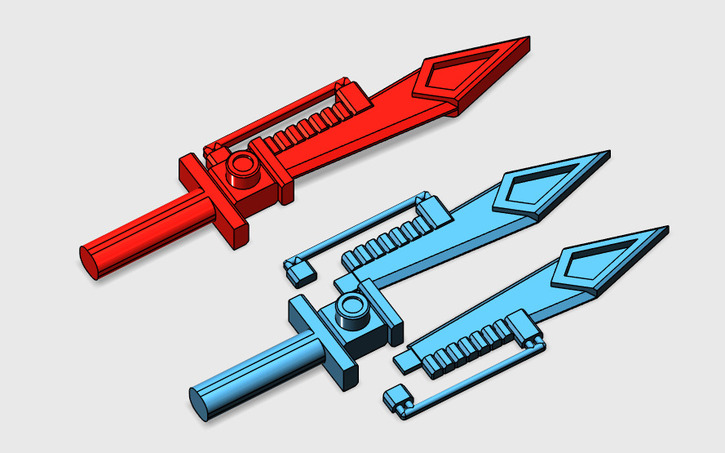 3D design POTP Swoop Sword - Tinkercad