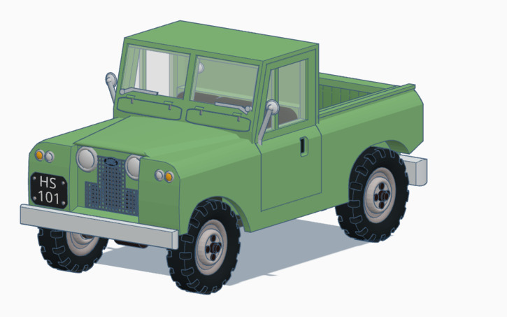 3D design 1958 Land Rover Series 2 - Tinkercad