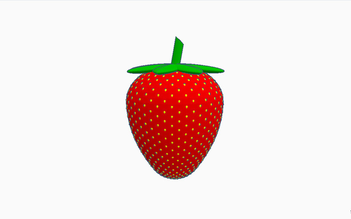 3D design Strawberry - Tinkercad