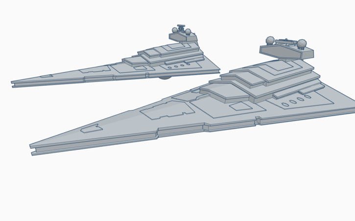 3D design Imperial Class Star Destroyers - Tinkercad