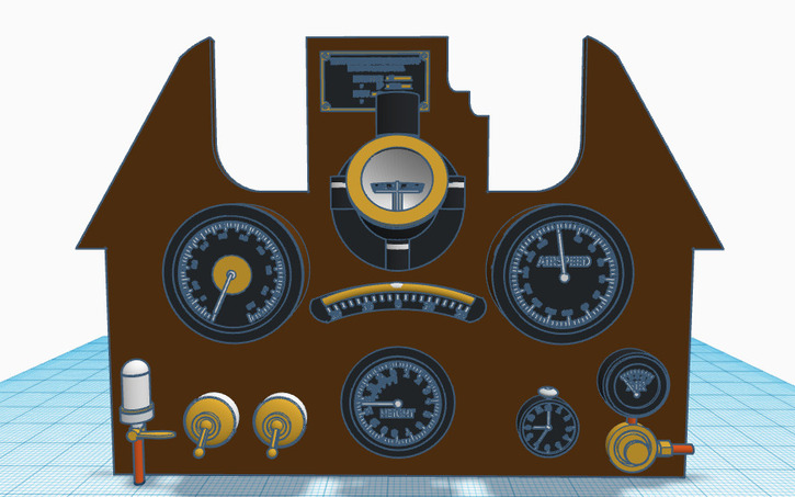 3D design Sopwith F.1 Camel WW I Biplane - Tinkercad