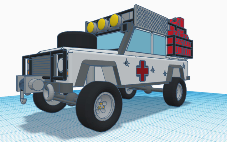 3D design land rover defender - Tinkercad