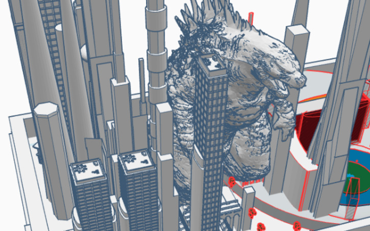 3D design Practice GODZILLA - Tinkercad