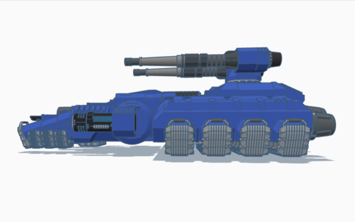 3D design 40K Super-Heavy Tank - Tinkercad