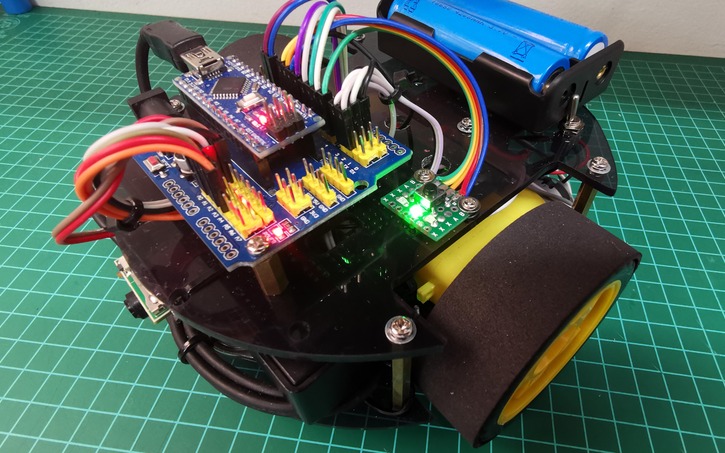 3D design Line Follower Robot V4 - Tinkercad