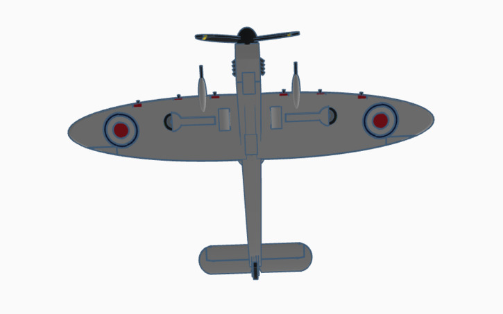 3D design Supermarine Spitfire - Tinkercad