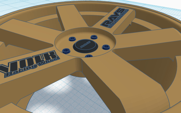 3D design Volk TE37's - Tinkercad