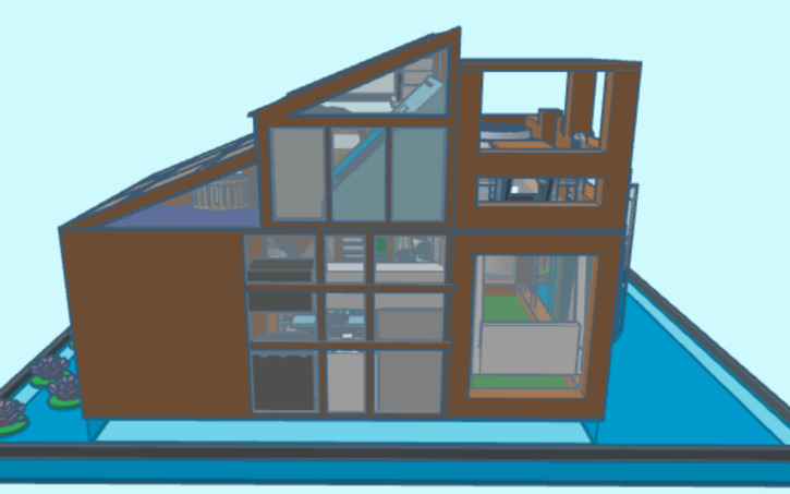 3D design Glass Tiny House - Tinkercad