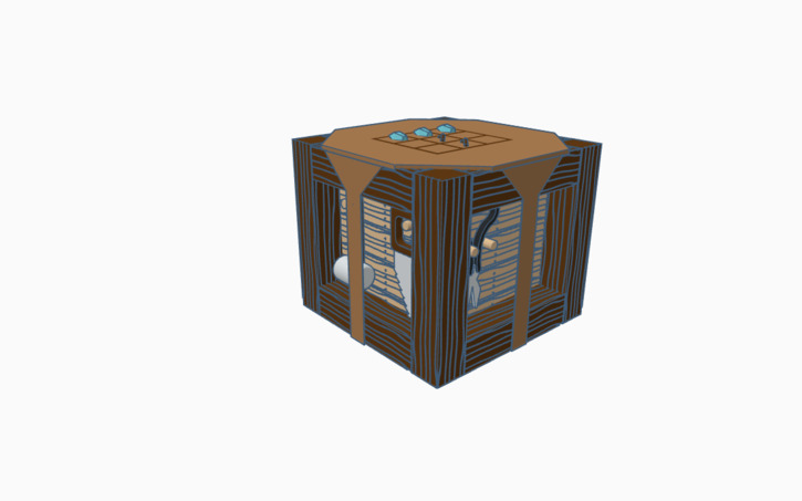 3D design Realistic Crafting Table - Tinkercad