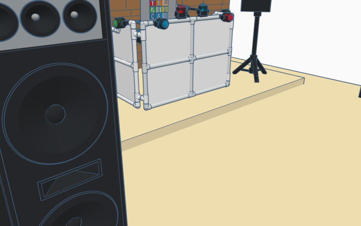3D design PVC foldable DJ booth - Tinkercad