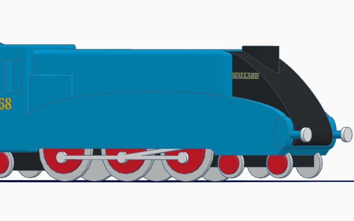 3D design (OLD) Gresely LNER A4 Pacific No.4468 Mallard - Tinkercad