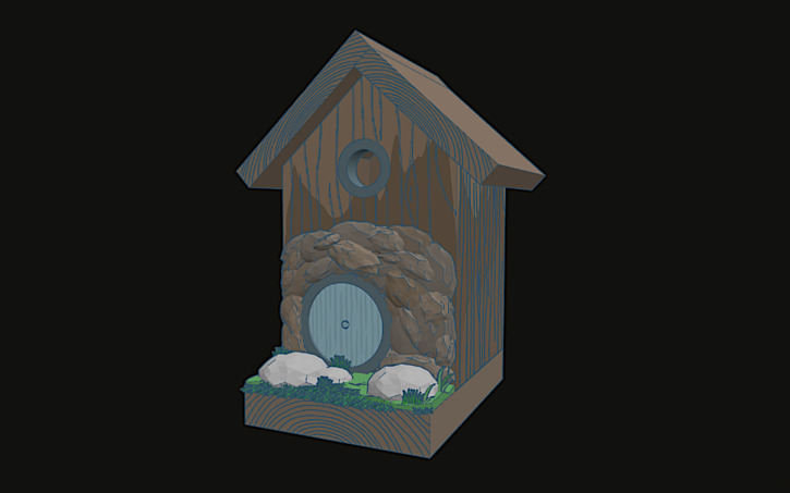 3D design Medieval Birdhouse - Tinkercad