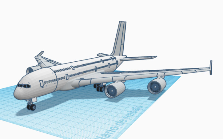 3D design A380 - Tinkercad
