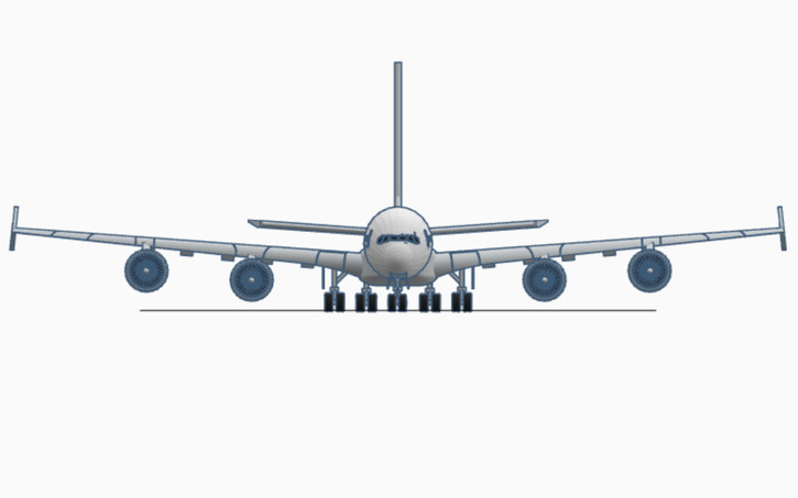 3D design A380 - Tinkercad